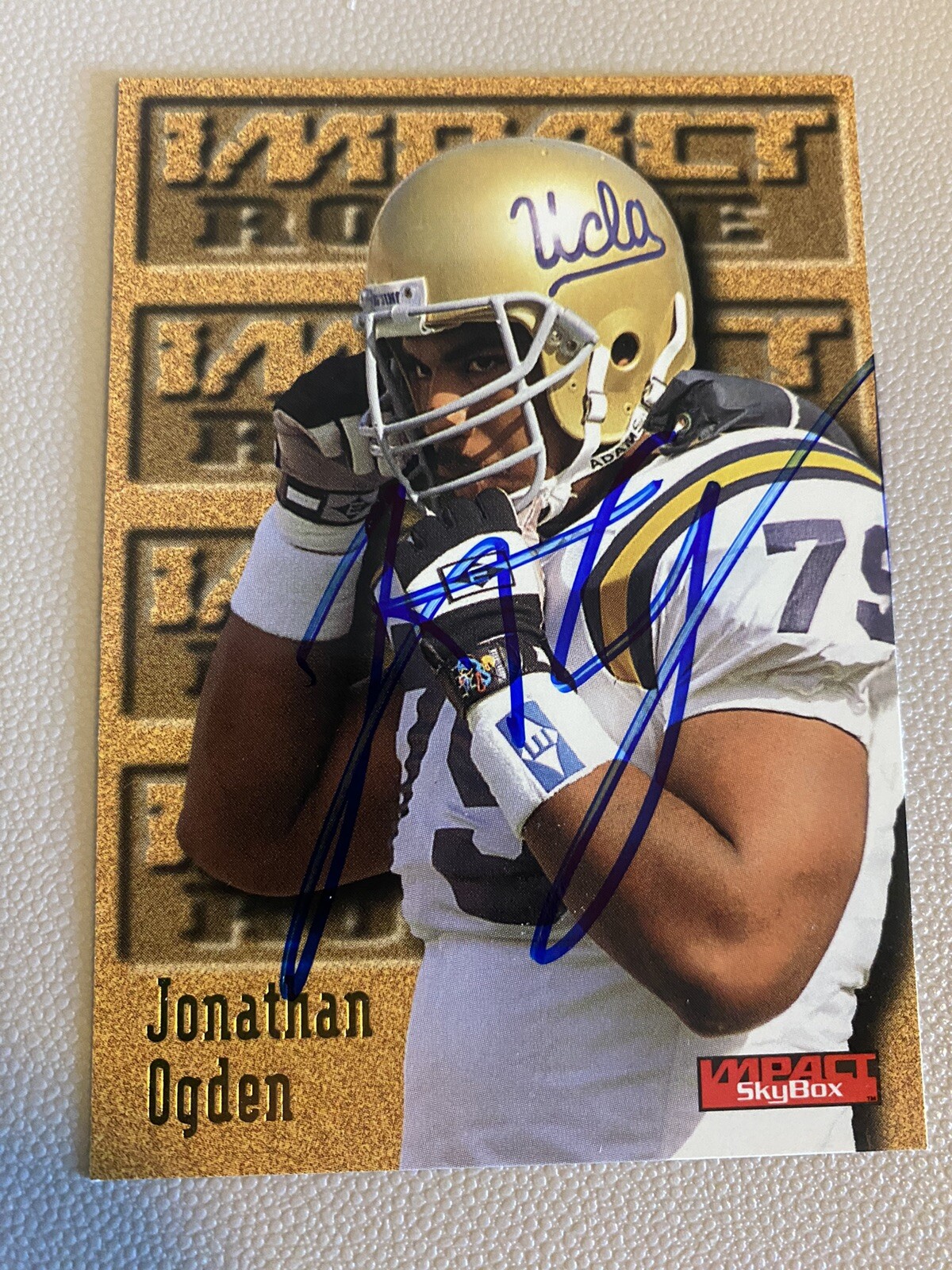JONATHAN OGDEN signed rookie football card BALTIMORE RAVENS autograph UCLA | eBay