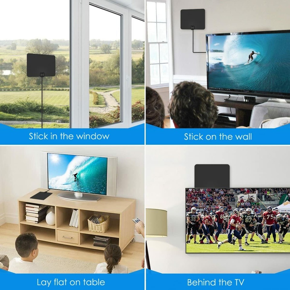 Clear TV Antenna Indoor HDTV Amplified Digital TV Antenna 4K Booster ...