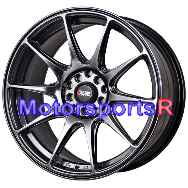 XXR 527 18 x 8 +42 Chromium Black Rims Concave Fin Type Wheels 5x112 ...