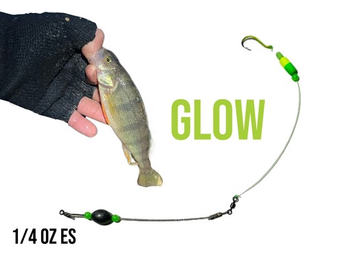 GLOW Bottom Fishing Rig - Perch - Panfish Float Rig Set Up | eBay