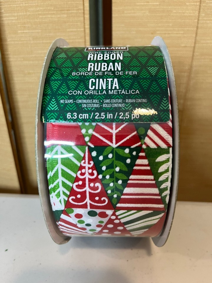 Kirkland Wire-Edged Ribbon 1.5"-2.5" Wide 50 YD Holiday Gift Wrap ...