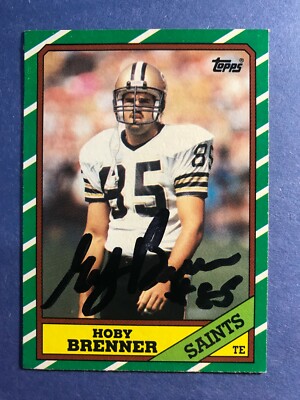 SIGNED HOBY BRENNER AUTOGRAPHED 1986 TOPPS FOOTBALL CARD SAINTS #342 | eBay