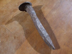 ANTIQUE HAND MADE IRON RAILWAY LINE STAKE super item 6" long | eBay