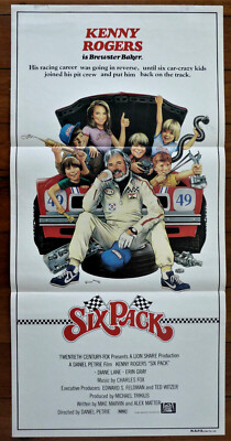 SIX PACK Original 1982 Australian Daybill Movie Poster Kenny Rogers ...