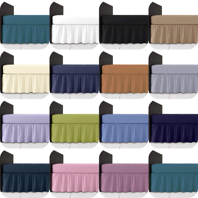 Extra DEEP BASE PLEATED VALANCE SHEETS POLY COTTON SINGLE DOUBLE KING S ...