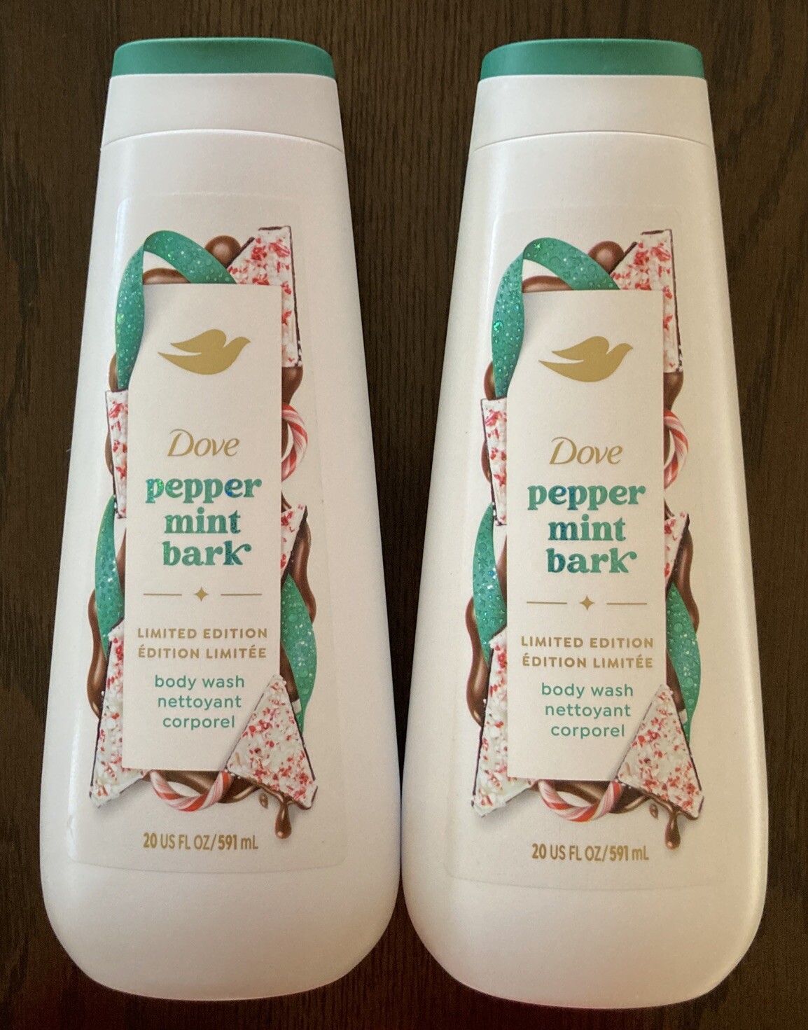 🎄Dove Holiday Treats PEPPERMINT BARK Body Wash 20 oz LIMITED EDITION ...