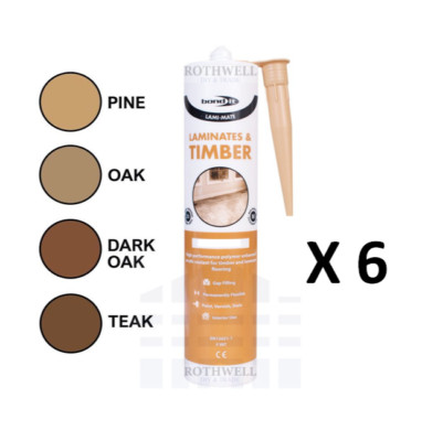 6 x Bond IT LAMI MATE Flexible SEALANT Gap Filler Dark Oak, Pine, Teak ...