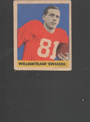 1949 Leaf Football Card #110 William Swiacki-New York Giants G-Vg Card ...
