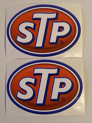 Lot Of 2 - STP Logo Premium Vinyl Decal Sticker 4” - Racing Car Truck ...