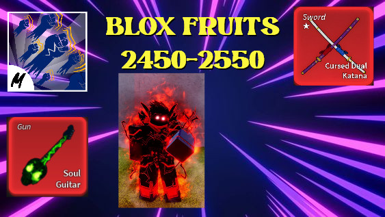 Blox Fruits Level 2450 | V4 FULL GEAR| Godhuman | CDK+SoulGuitar