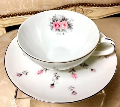 HARMONY HOUSE Rosebud Pattern Fine China Cup & Saucer | eBay