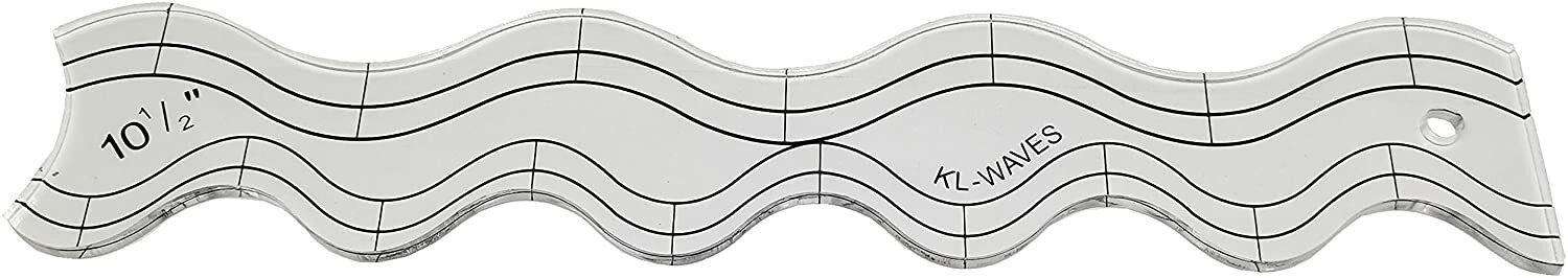 Wave Edge Waves Ruler Clear Quilting Ruler Templates for Sewing | eBay