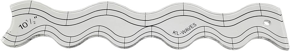 Wave Edge Waves Ruler Clear Quilting Ruler Templates for Sewing | eBay