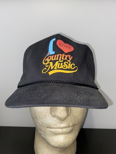 Vintage I Love Country Music Snapback Trucker Hat Baseball Cap Lid | eBay