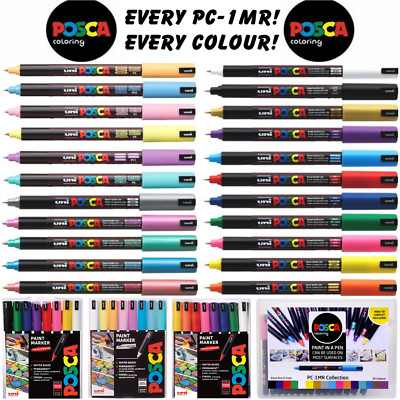 Uni Posca Paint Marker Art Pens PC-1MR Ultra Fine - All 22 Colours ...