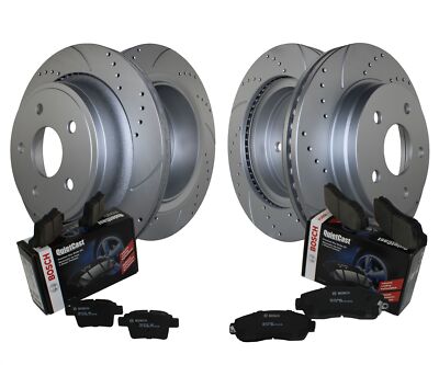 Front Rear Brake Kit Drilled Rotors Bosch Ceramic Pad For Aspen Durango ...