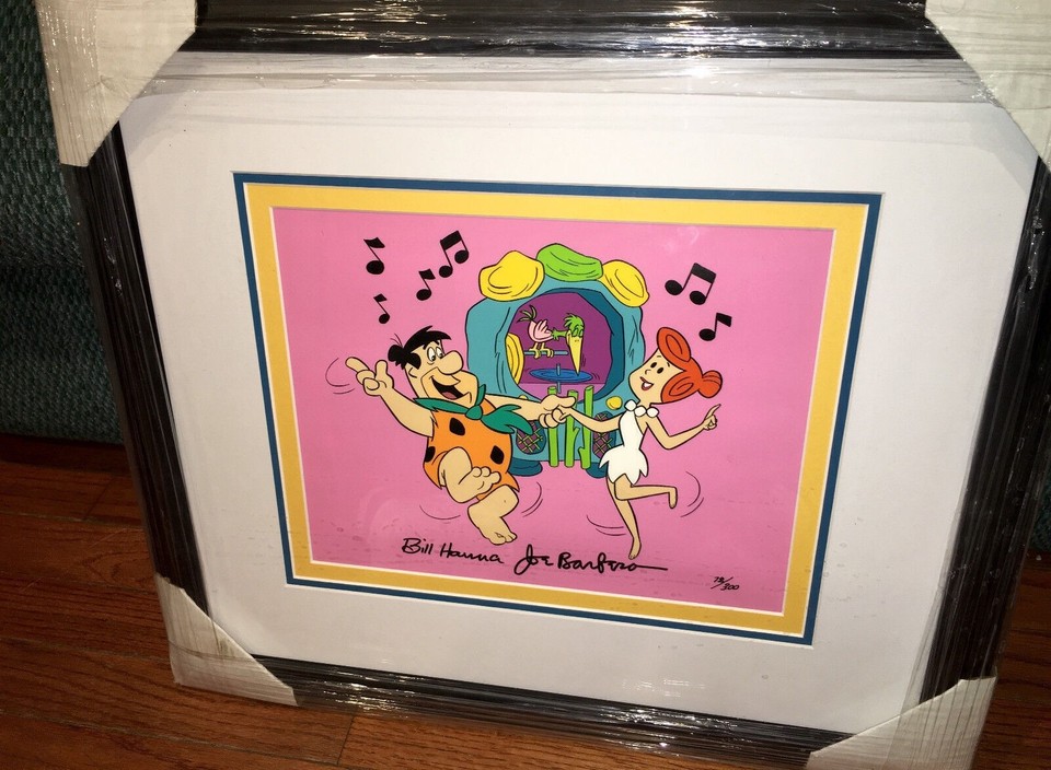 Hanna-Barbera Flintstones Cel “Jukebox Rock” 1988 Signed Framed | eBay