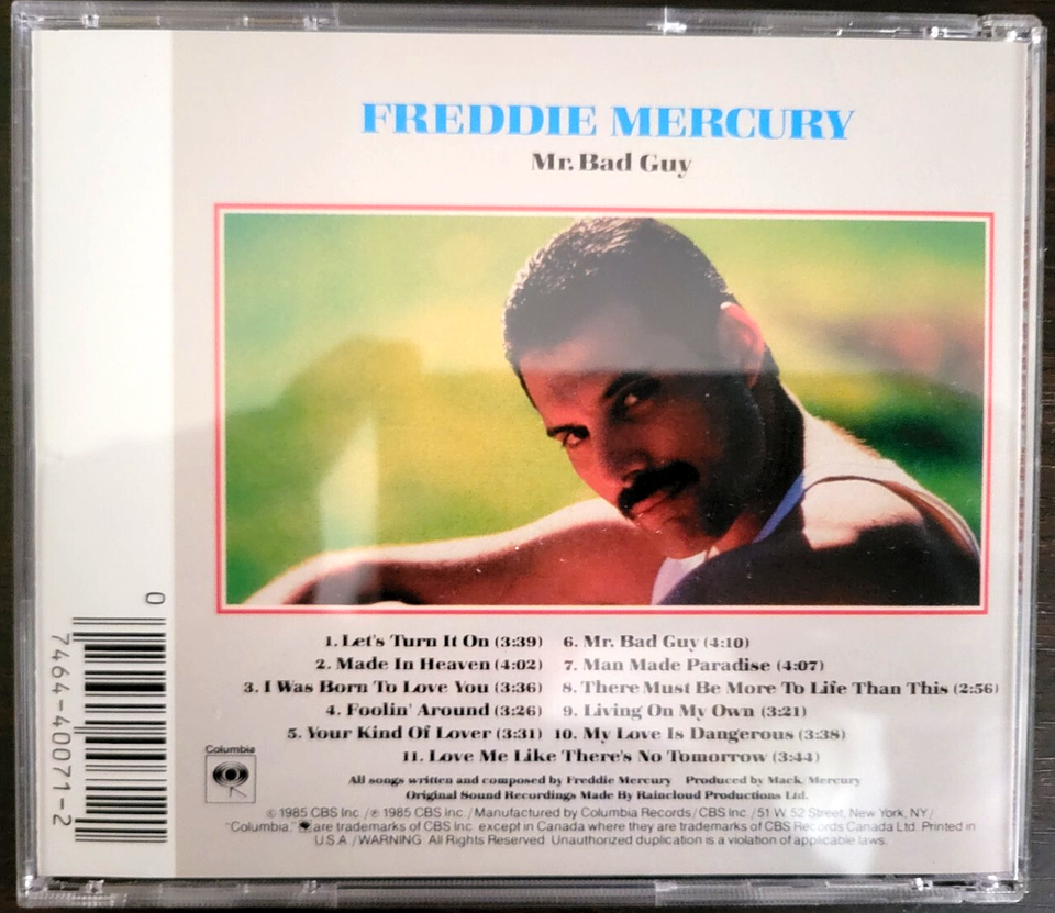 Freddie Mercury - Mr. Bad Guy - Synth-pop Post-disco Glam Like New CD ...