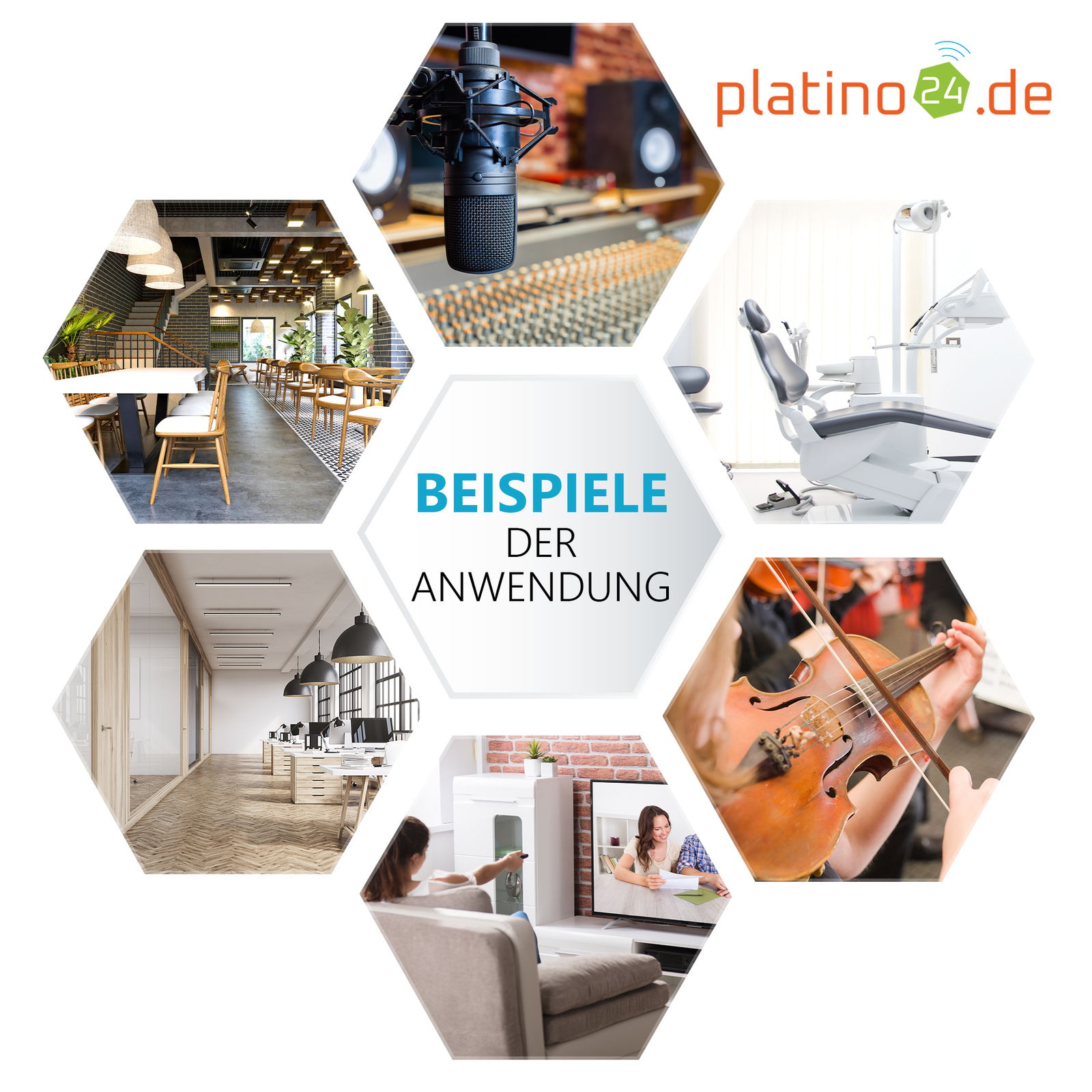 Basotect ® G+ Absorber 6 Akustik Elemente Honeycomb SONNENGELB / 3D-Set ...