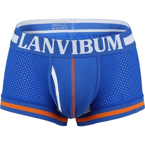 Men's Nylon Comfortable Breathable Boxer Briefs Fashion Gay Soft Mesh ...