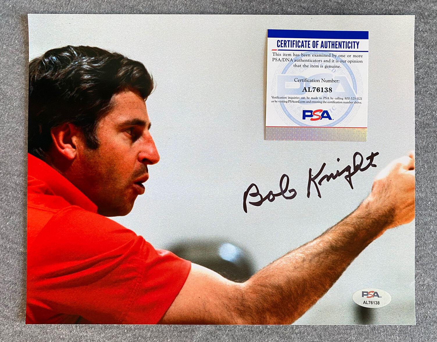 INDIANA HOOSIERS- BOB KNIGHT AUTOGRAPH 8x10 PORTRAIT PHOTO PSA AL76138 ...