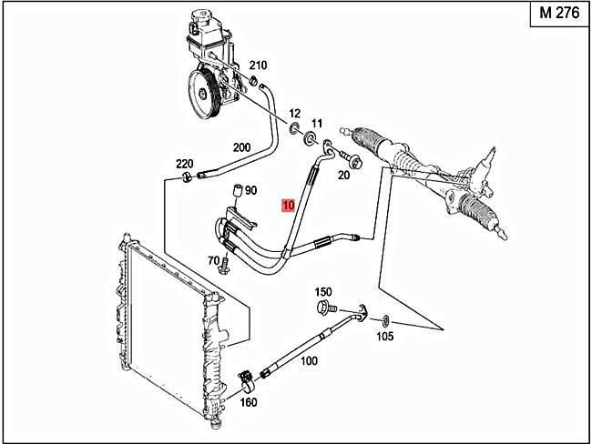 MERCEDES Mercedes-Benz OEM 2007 Ml500-power Steering Pressure Hose ...