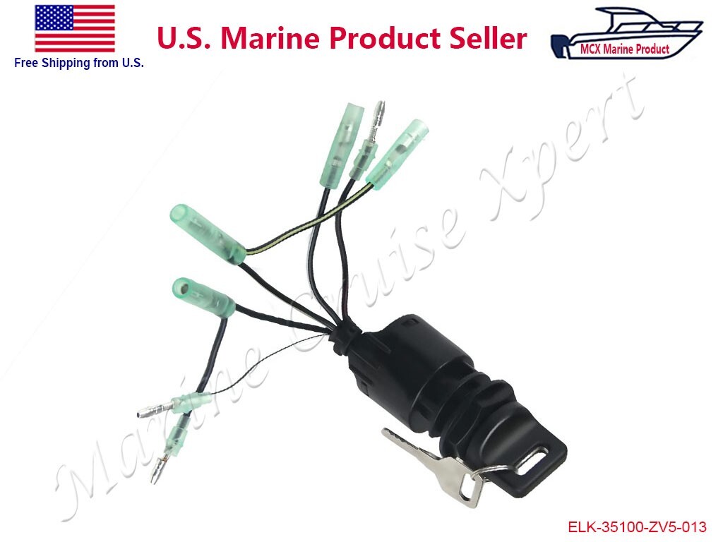Honda Outboard Remote Control Box Ignition Key Switch 35100-ZV5-013 | eBay