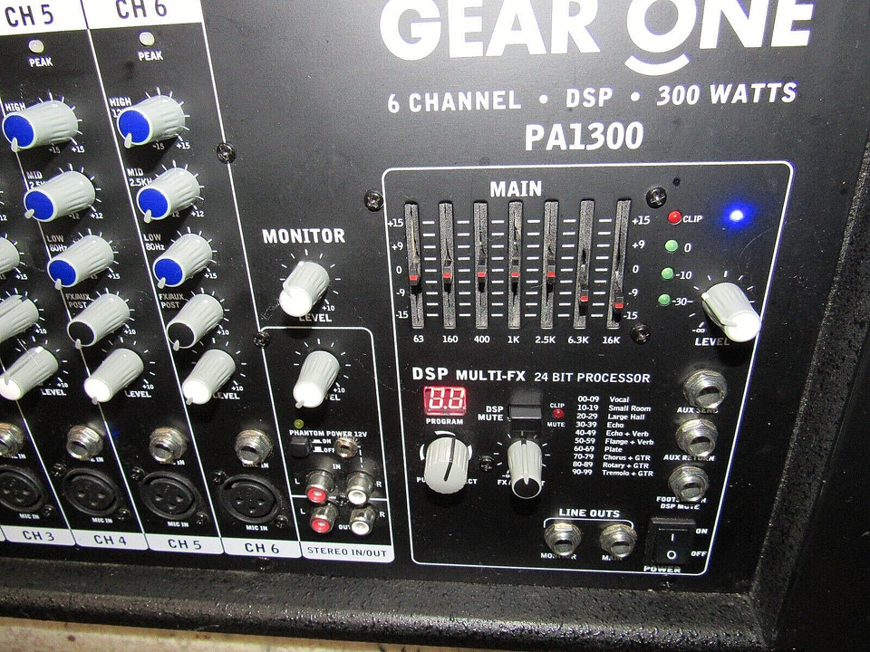 Gear One 6 CHANNEL DSP 300 WATTS PA1300 EXCELLENT CONDITION | eBay
