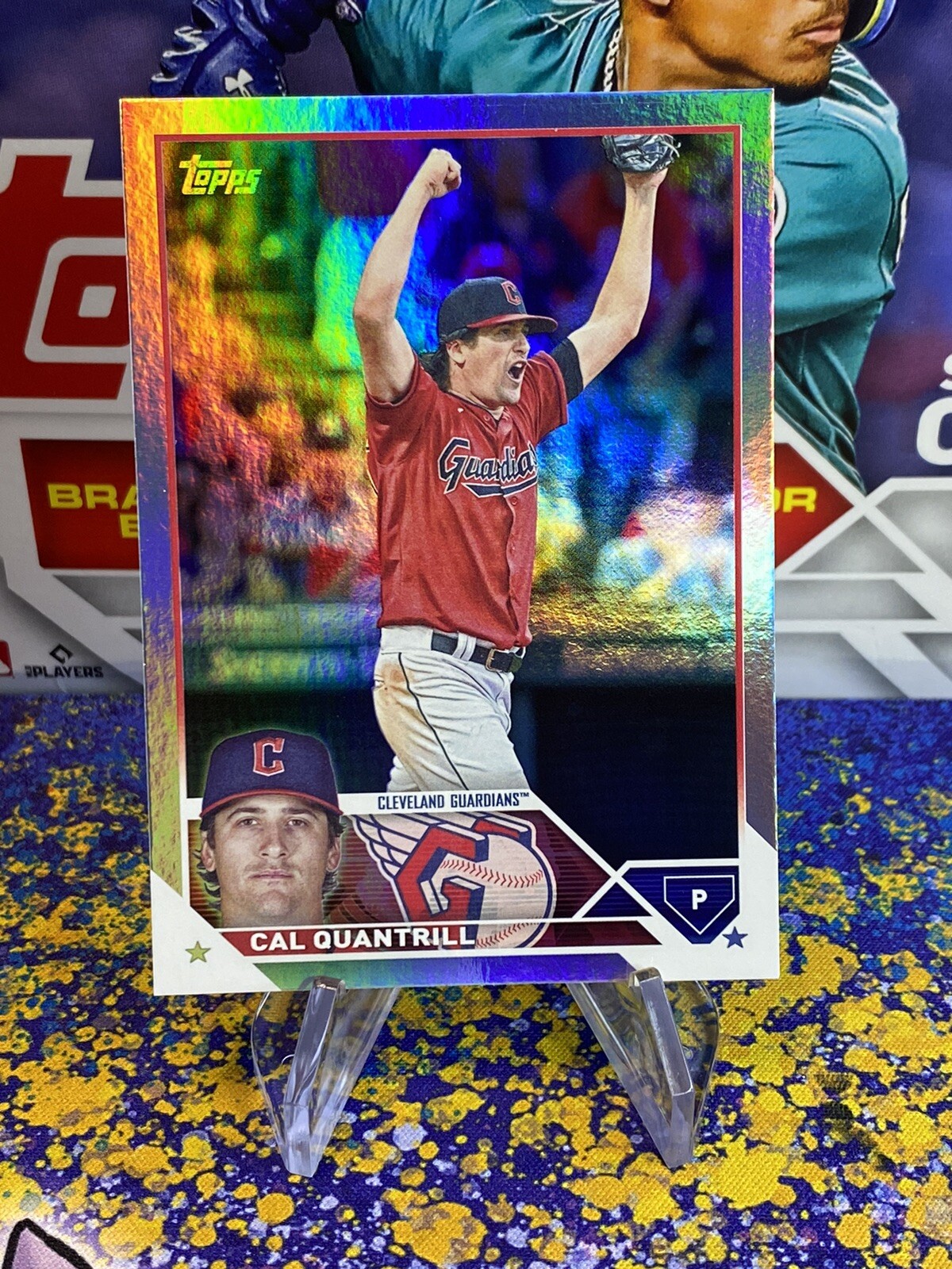 2023 Topps Series 1 Cal Quantrill #255 Rainbow Foil Parallel Cleveland ...