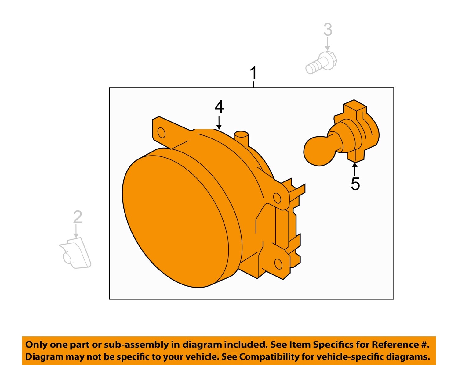 Genuine Subaru Fog Lamp Assembly 84501AJ060 for sale online | eBay