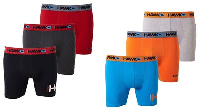 TONY HAWK Mens Athletic Boxer Briefs Underwear - 6-Pack Cotton Stretch ...