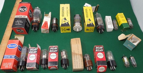 13 - Electron Tubes, RCA, Sylvania, Delay Relay, Allied, Raytheon ...