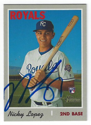 NICKY LOPEZ KANSAS CITY ROYALS SIGNED 2019 CARD ATLANTA BRAVES CHICAGO ...