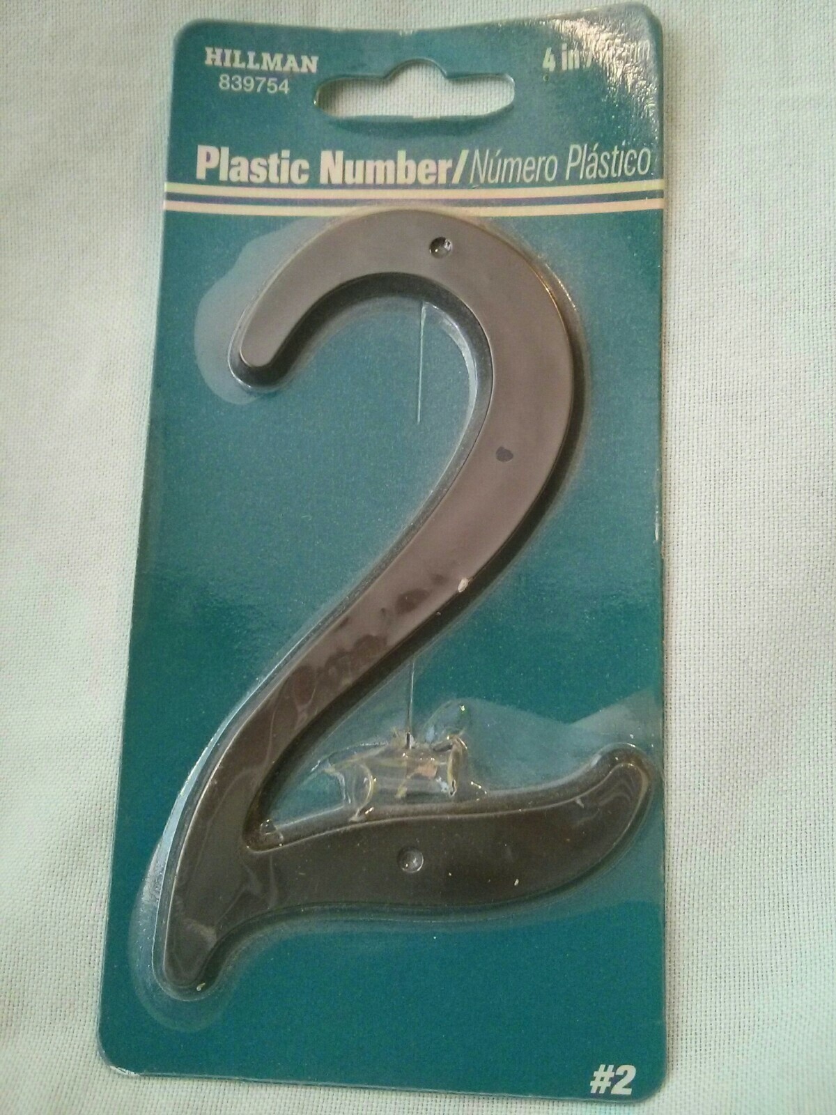 Hillman 839750 4" Black Plastic Number #2 | eBay