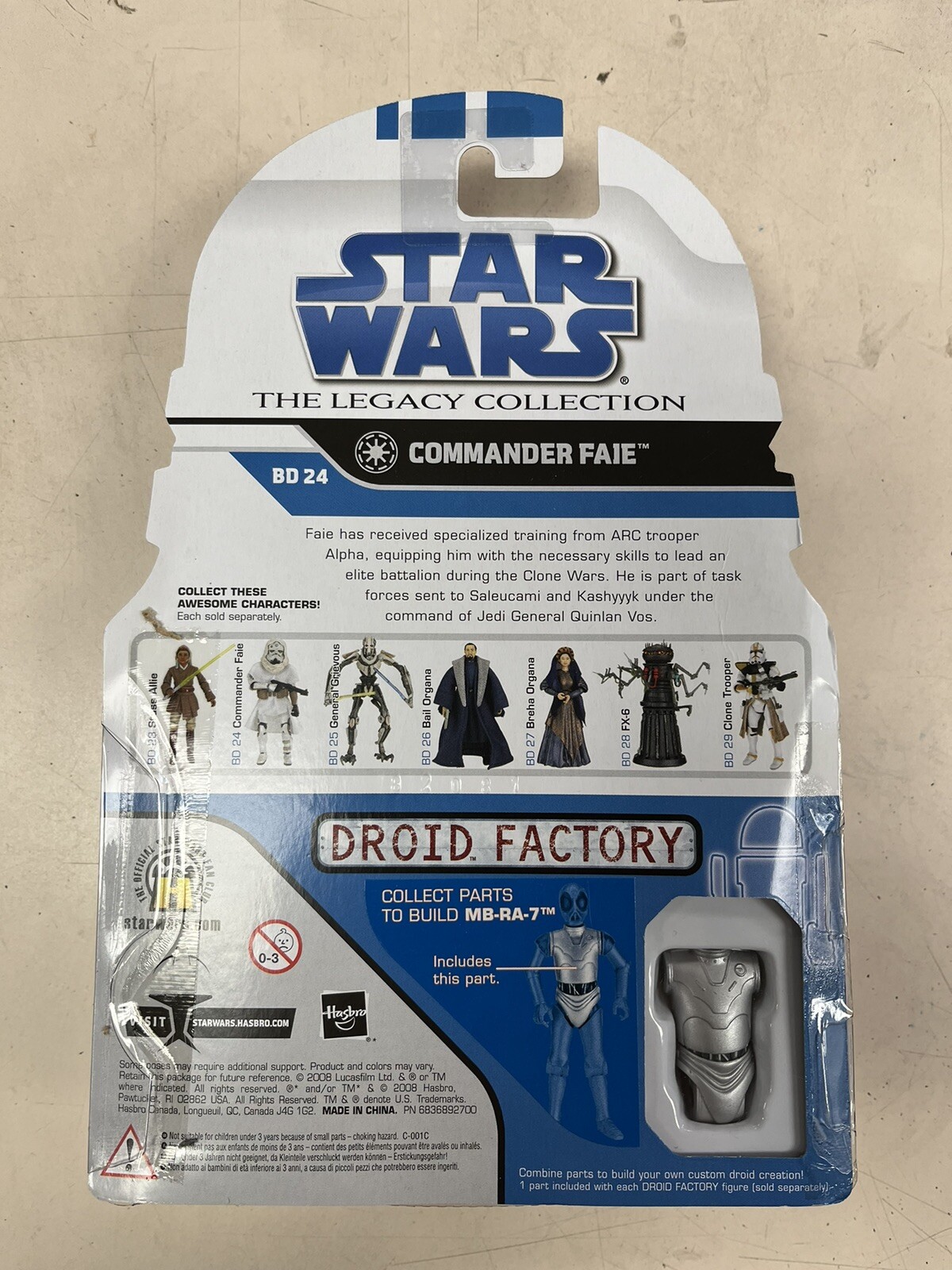 Star Wars Hasbro 2008 Legacy Collection Commander Faie Bd24 for sale ...