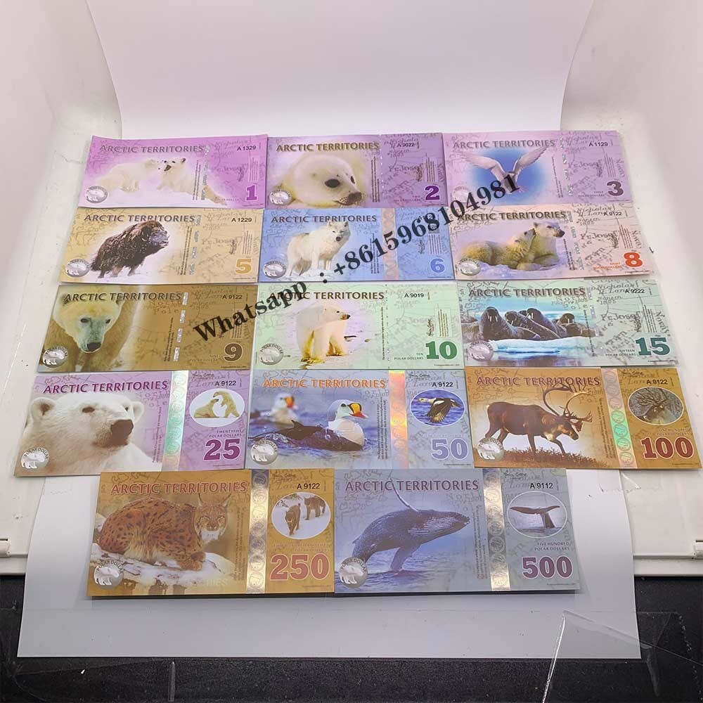 14pcs Arctic Banknotes Animals Antarctica Polar Bear Whale Fantasy ...