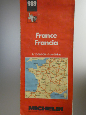 carte michelin 989 france 1988 16e edition | eBay