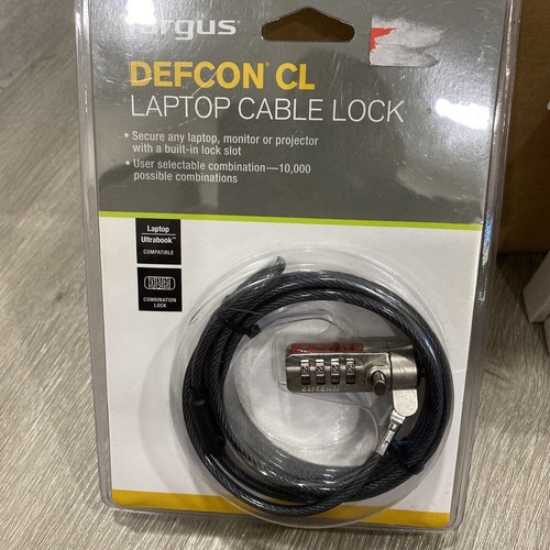Targus Laptop Cable Lock Defcon CL, 6.5' long, Combination Code Lock ...
