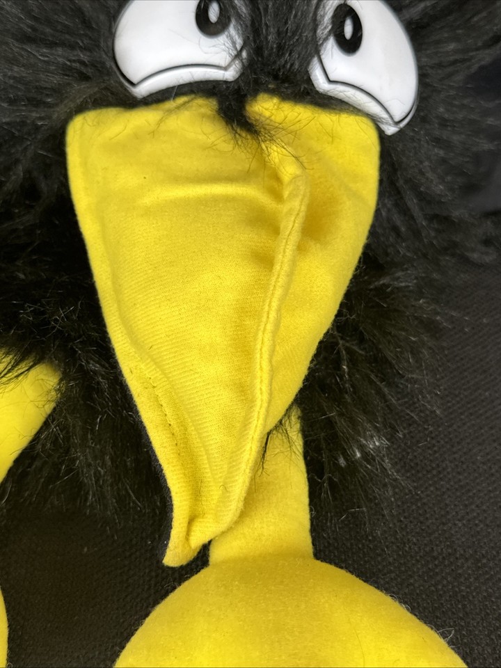 Squawking Hand Puppet Crow Raven Black Bird 14" Plush Stuffed Animal ...