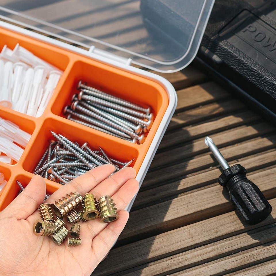 230pcs Creative Threaded Insert T-nuts Hex Drive Head Internal Threads ...