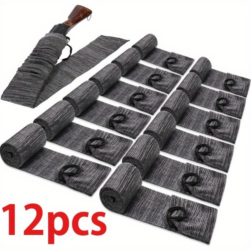 12 Pack Shotgun / Rifle Socks Hunting Gun Sleeve Silicone Gray Treated ...
