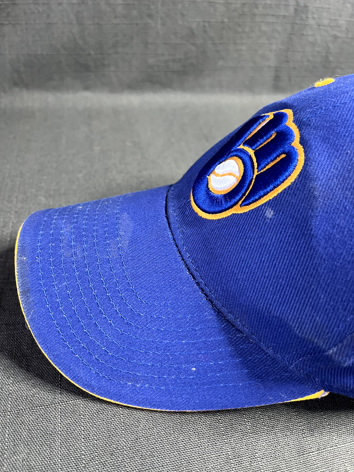 Milwaukee Brewers MLB Blue and yellow hat OSFA Men's Cap | eBay