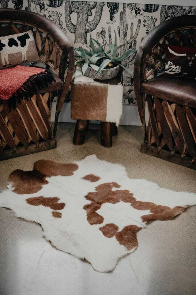 NEW REAL 100% COWHIDE RUGS TRICOLOR AUSTRALIAN COWS FUR SKINS CARPET ...
