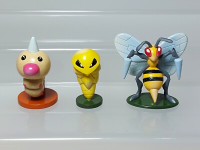 Beedrill Kakuna Weedle Pokemon Monster Collection Figure Tomy B04 1.3-1 ...