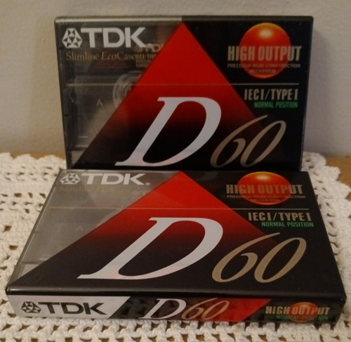 TDK D60 High Output Blank Audio Cassette Tapes IECI/Type I Lot of 2 ...