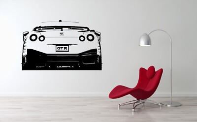 Nissan GTR R35 Wall Decal Sport Racing Car Art Mural Vinyl Sticker | eBay