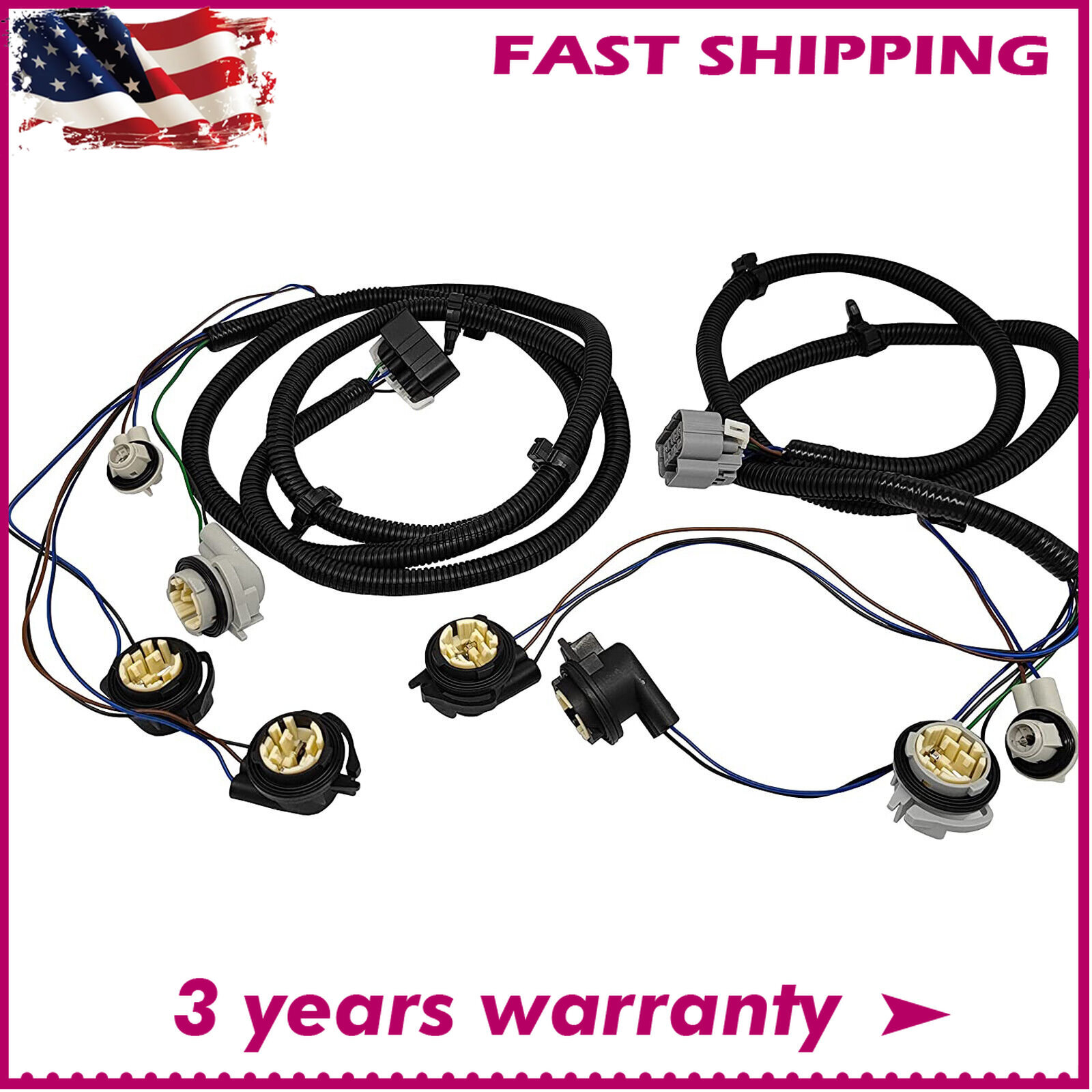 Left & Right Side Tail Light Lamp Wiring Harness for Chevy Silverado ...