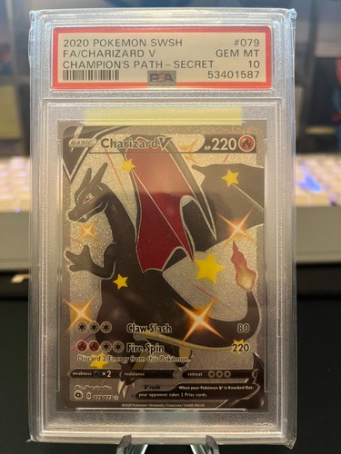 2020 Pokemon Champions Path Charizard V Full Art Shiny #079 PSA 10 GEM ...
