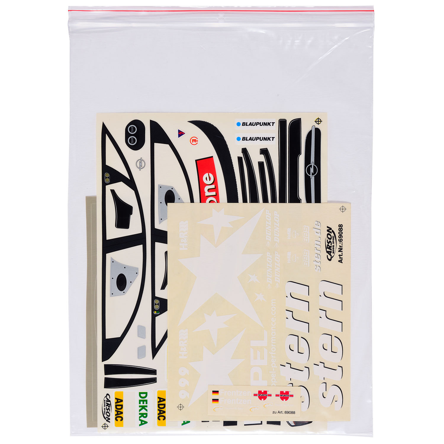 Decal Sheets 1:10 Vauxhall Vectra GTS V8 Star Frentzen DTM 2004 Carson ...