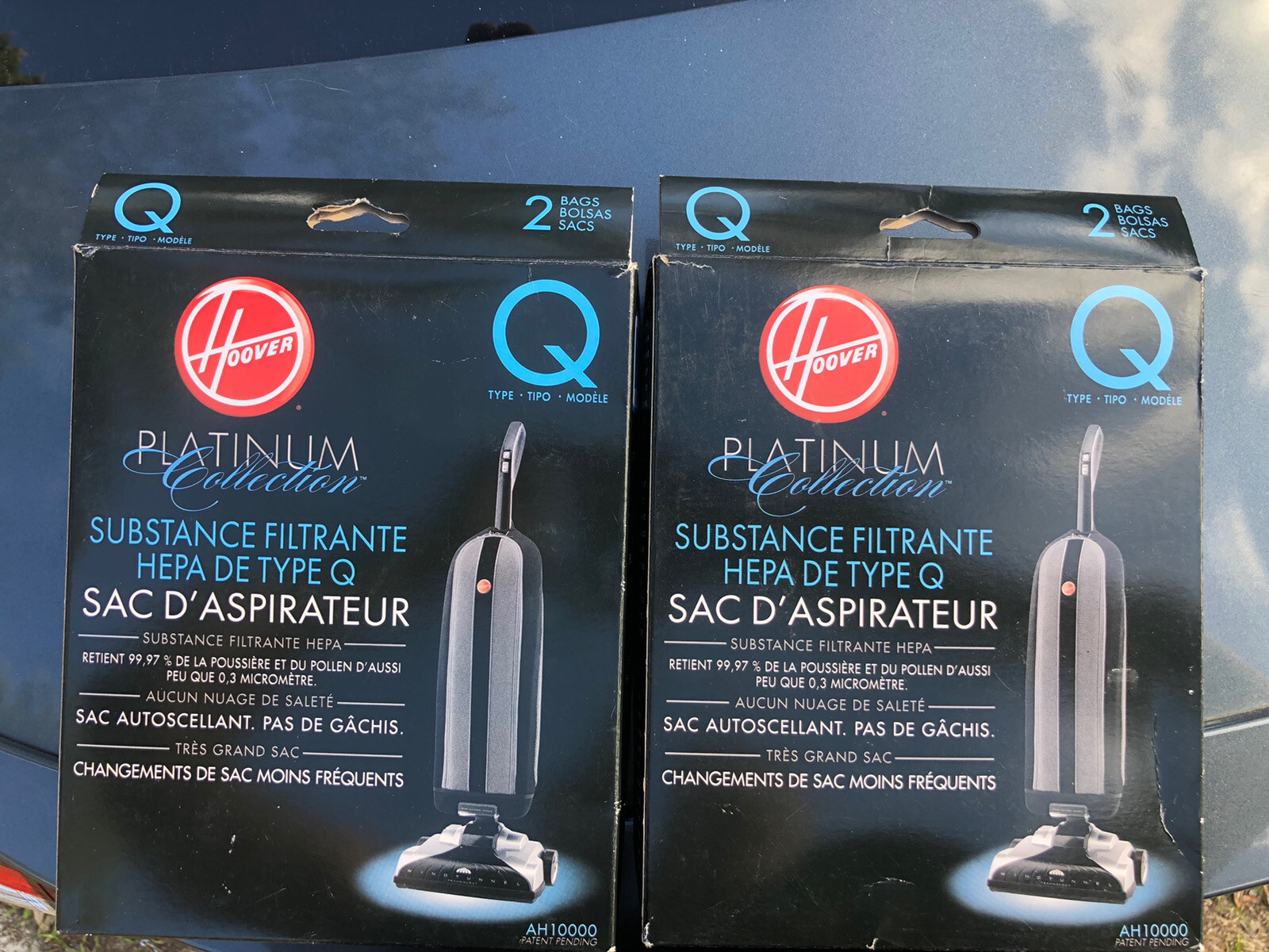 Lot of 2 Boxes Of 2 Packs Hoover Platinum Q-Hepa Media Vacuum Bag Q ...